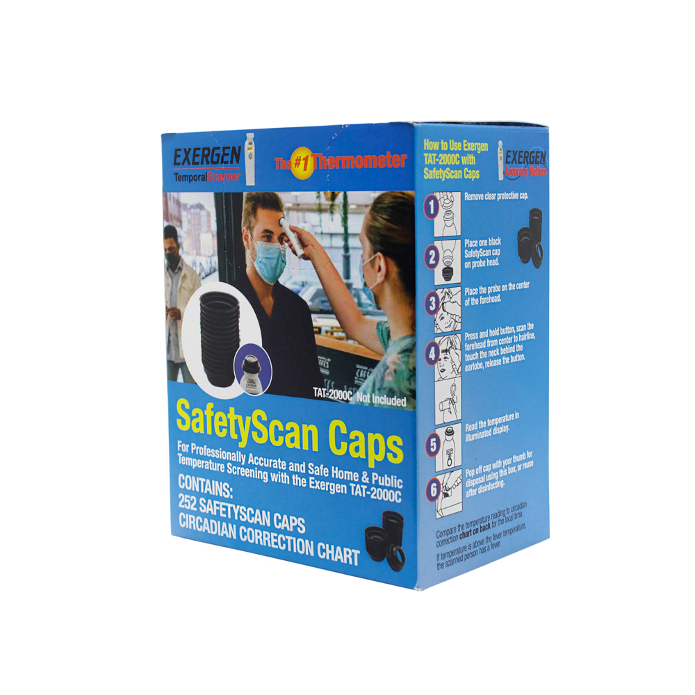 TAT-2000C SafetyScan Caps - Box of 252 - Exergen Corporation